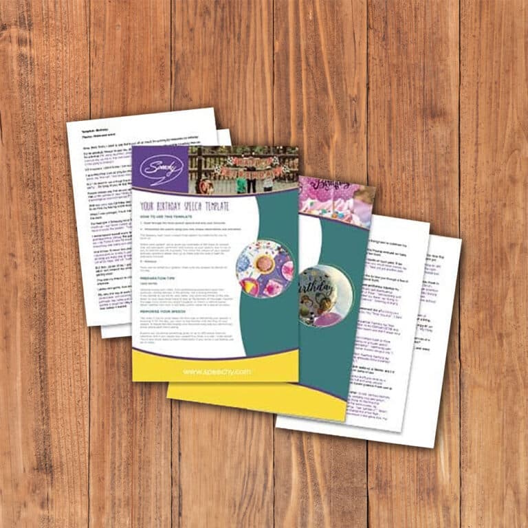 Birthday Speech Template | Add Love & Laughter | Speechy